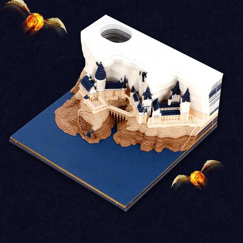 Magic Castle 3D Note Paper Carving Art Building Blocks Paper, Note ...