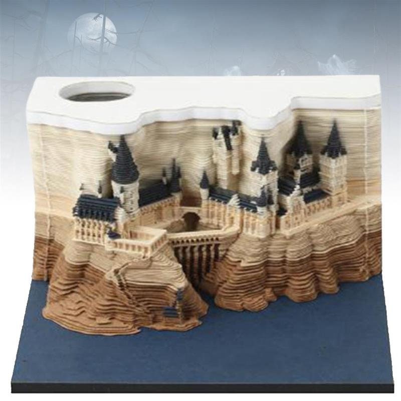 Magic Castle 3D Note Paper Carving Art Building Blocks Paper, Note ...