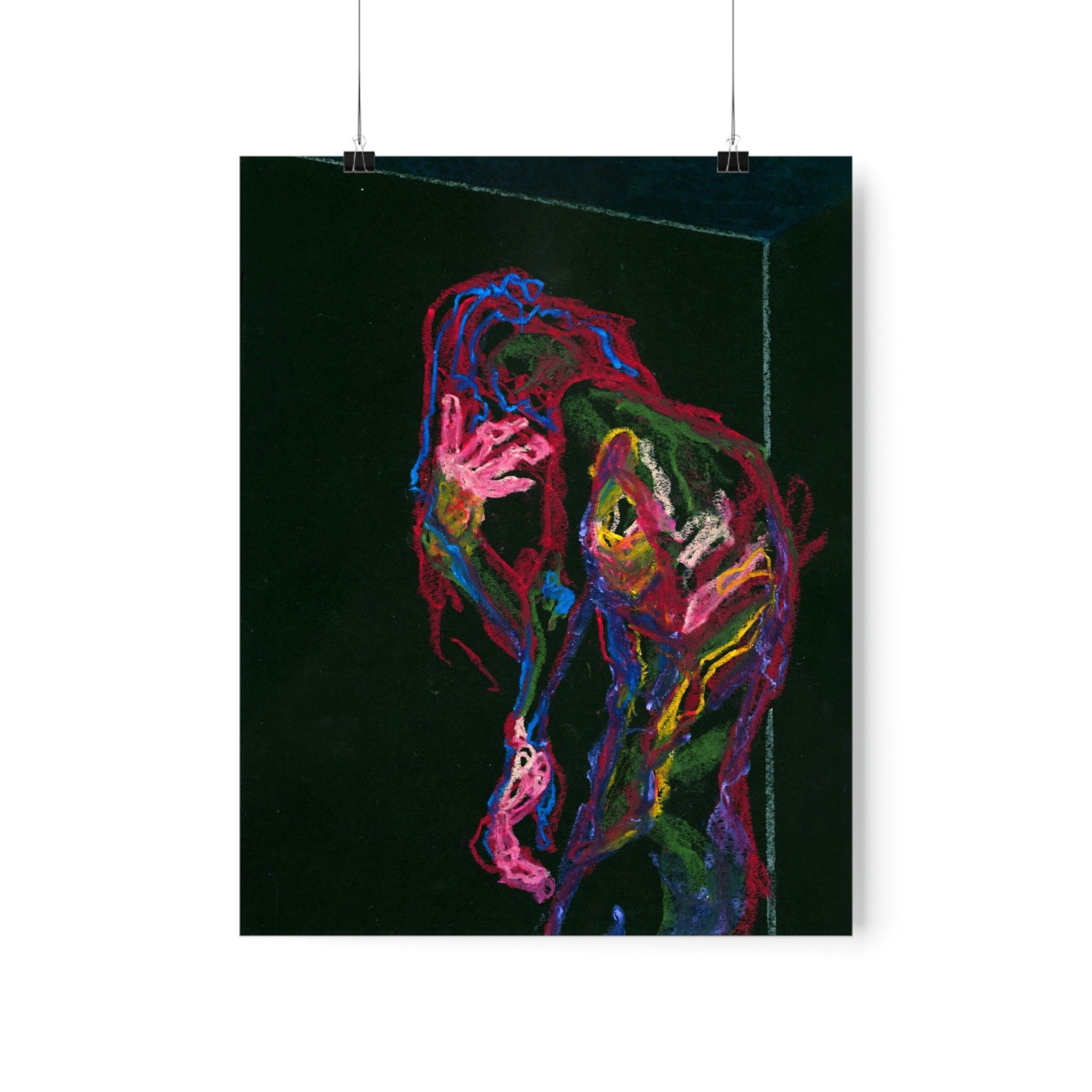 Art Print | Oil Pastel Figure Drawing - Etsy