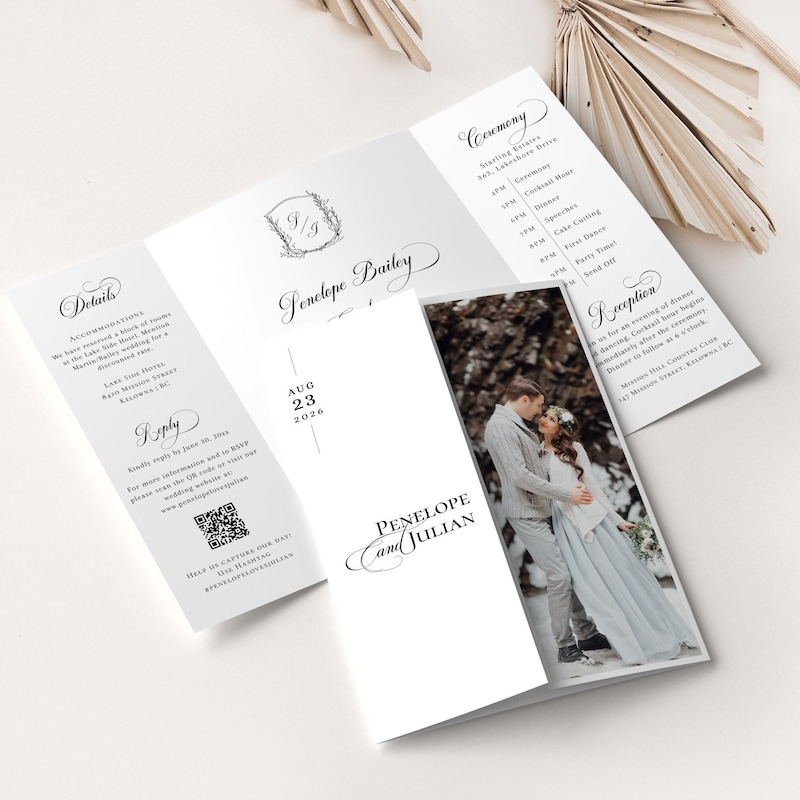 Tri Fold Wedding Invitations - Etsy