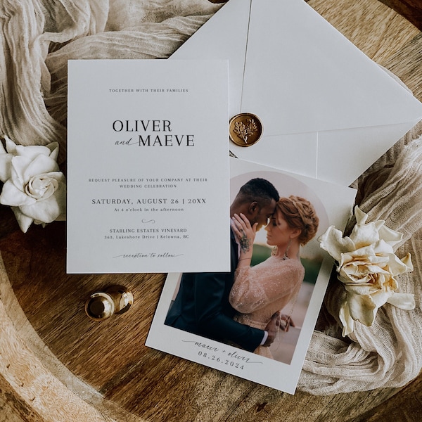 Wedding Invitations With Photo - Etsy
