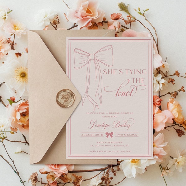 Tie the Knot Invitations - Etsy