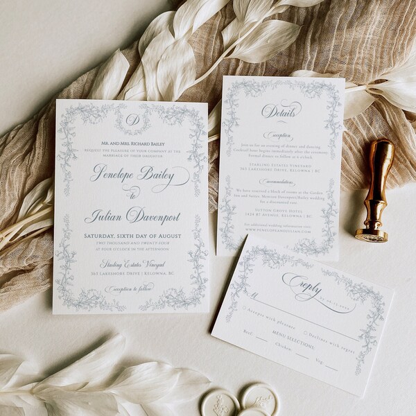 French Invitation - Etsy