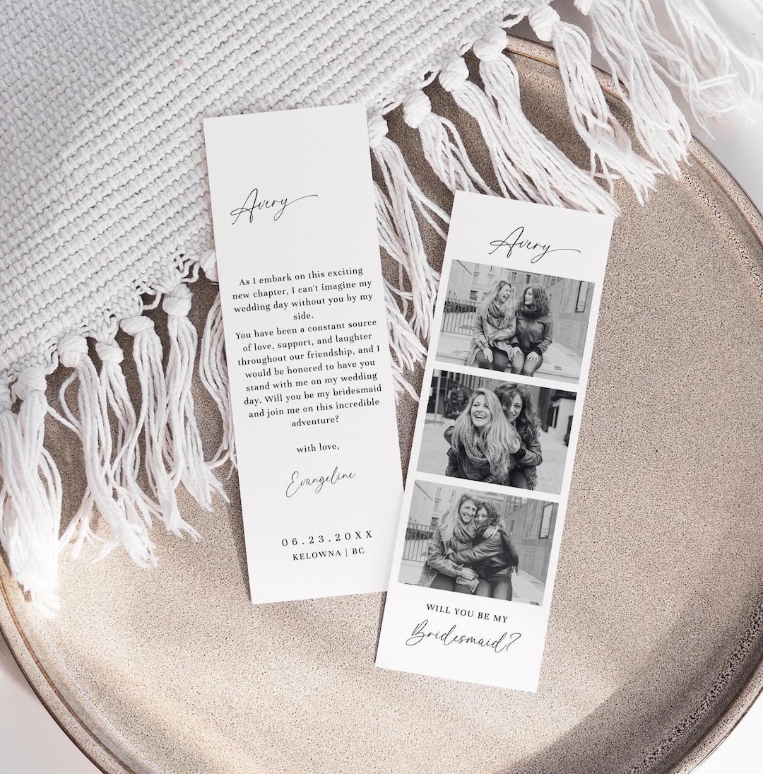 Bridesmaid Proposal Photo Strip, Will You Be My Bridesmaid Photo Strip ...