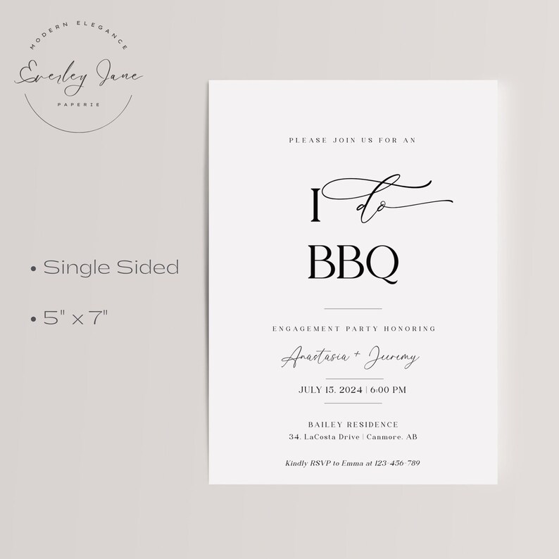 I Do BBQ Invitation Template Engagement Party Invitation - Etsy