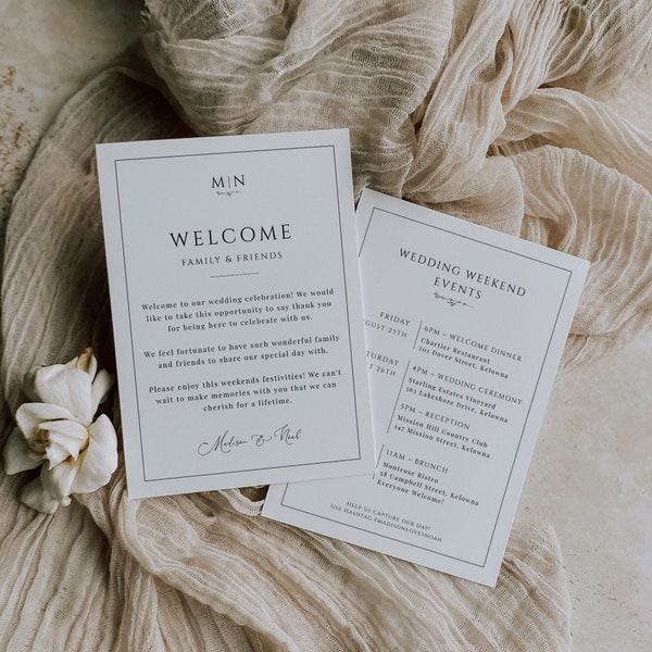 Wedding Welcome Note - Etsy