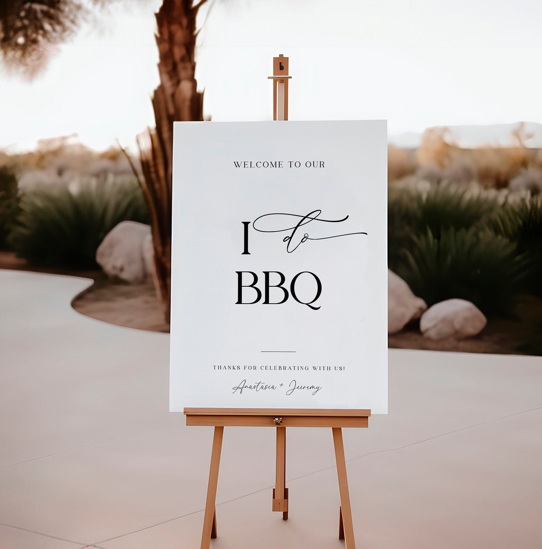 I Do BBQ Sign, I Do BBQ Decorations, Bbq Yard Sign, BBQ Engagement ...