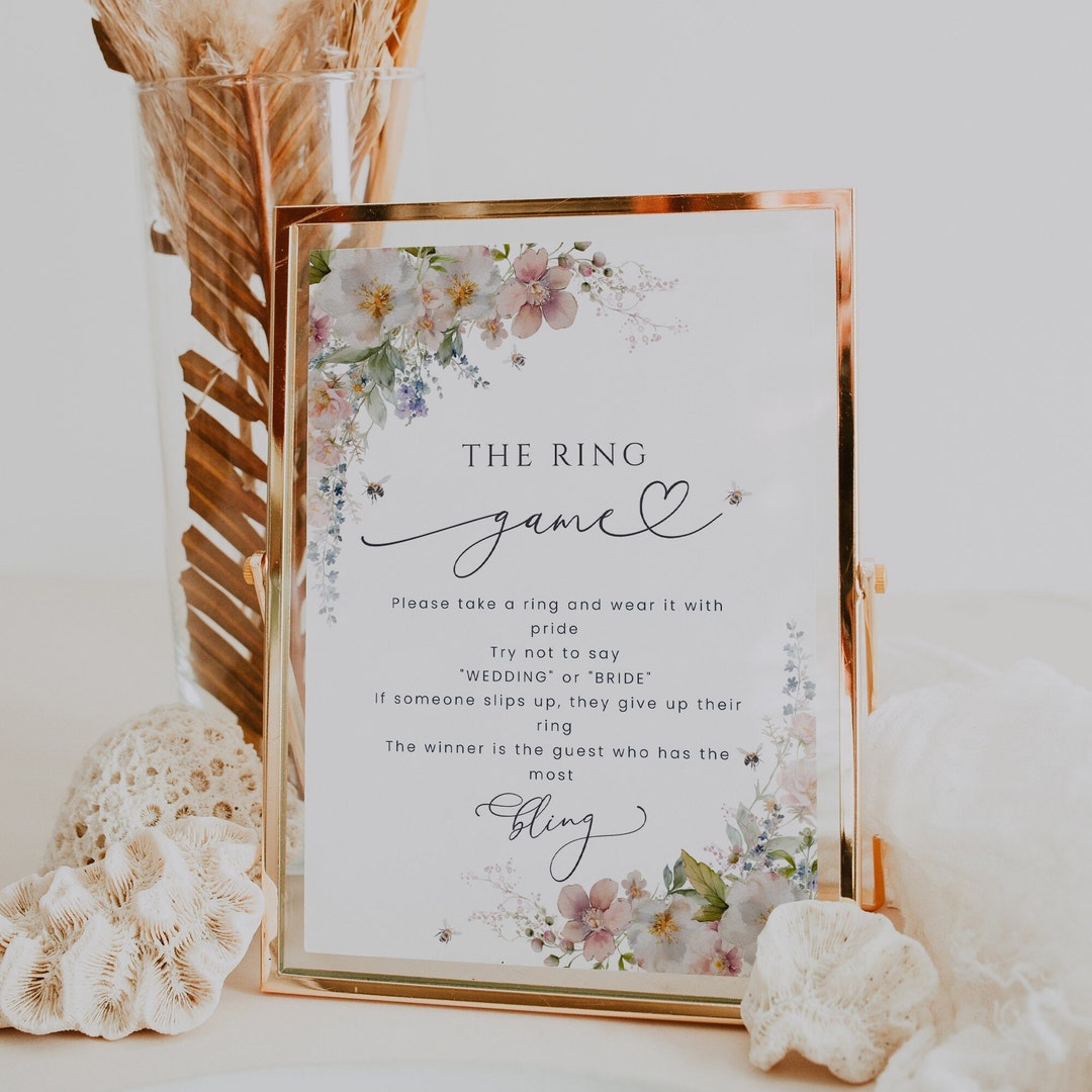 Bridal Shower Ring Game, Bride to Bee Bridal Shower Game, Don't Say ...