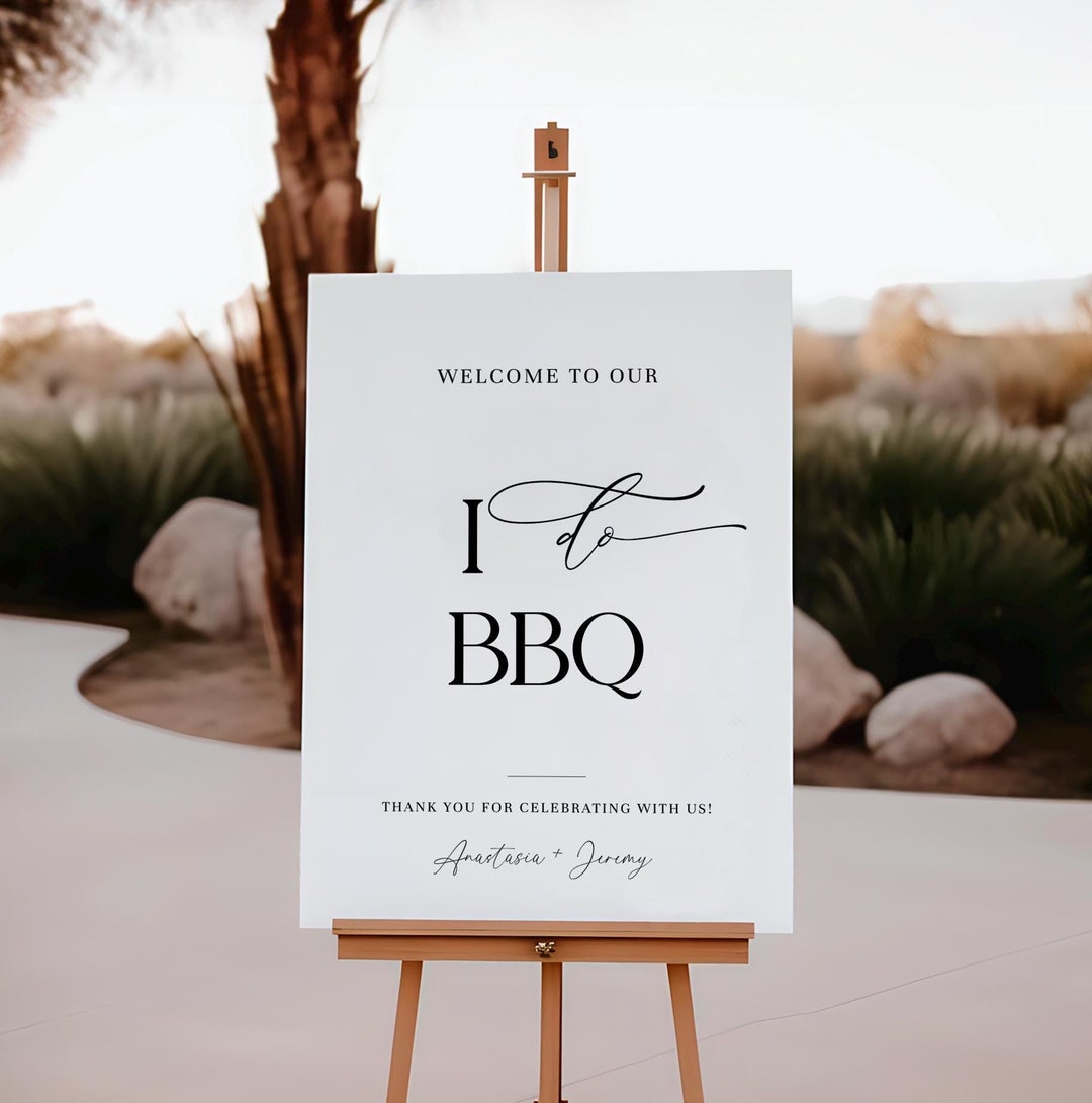 I Do BBQ Sign, I Do BBQ Decorations, Bbq Yard Sign, BBQ Engagement ...