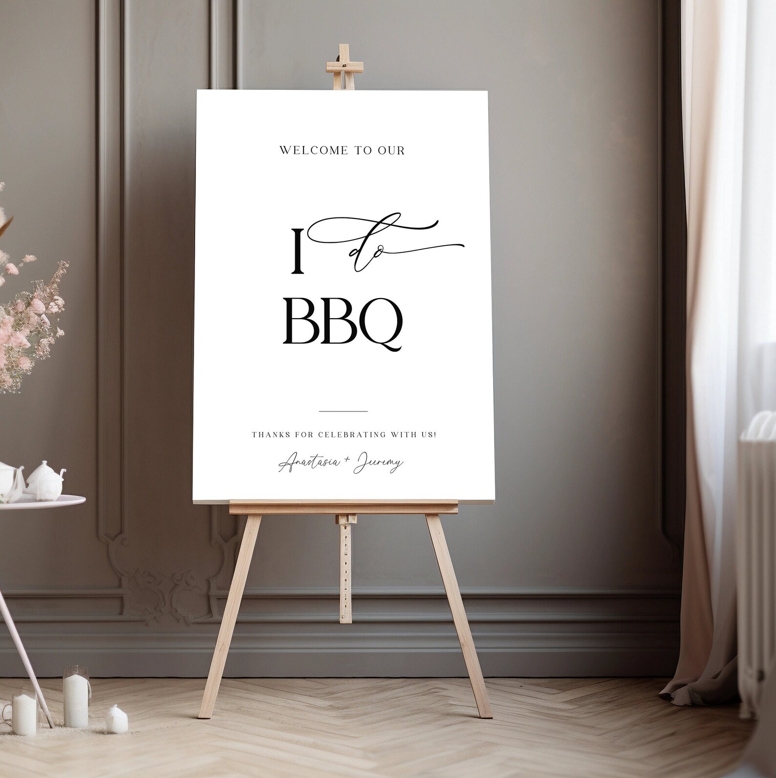 I Do BBQ Sign, I Do BBQ Decorations, Bbq Yard Sign, BBQ Engagement ...