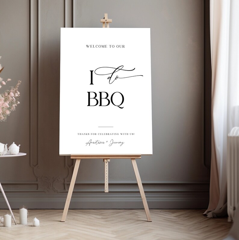 I Do BBQ Sign, I Do BBQ Decorations, Bbq Yard Sign, BBQ Engagement ...