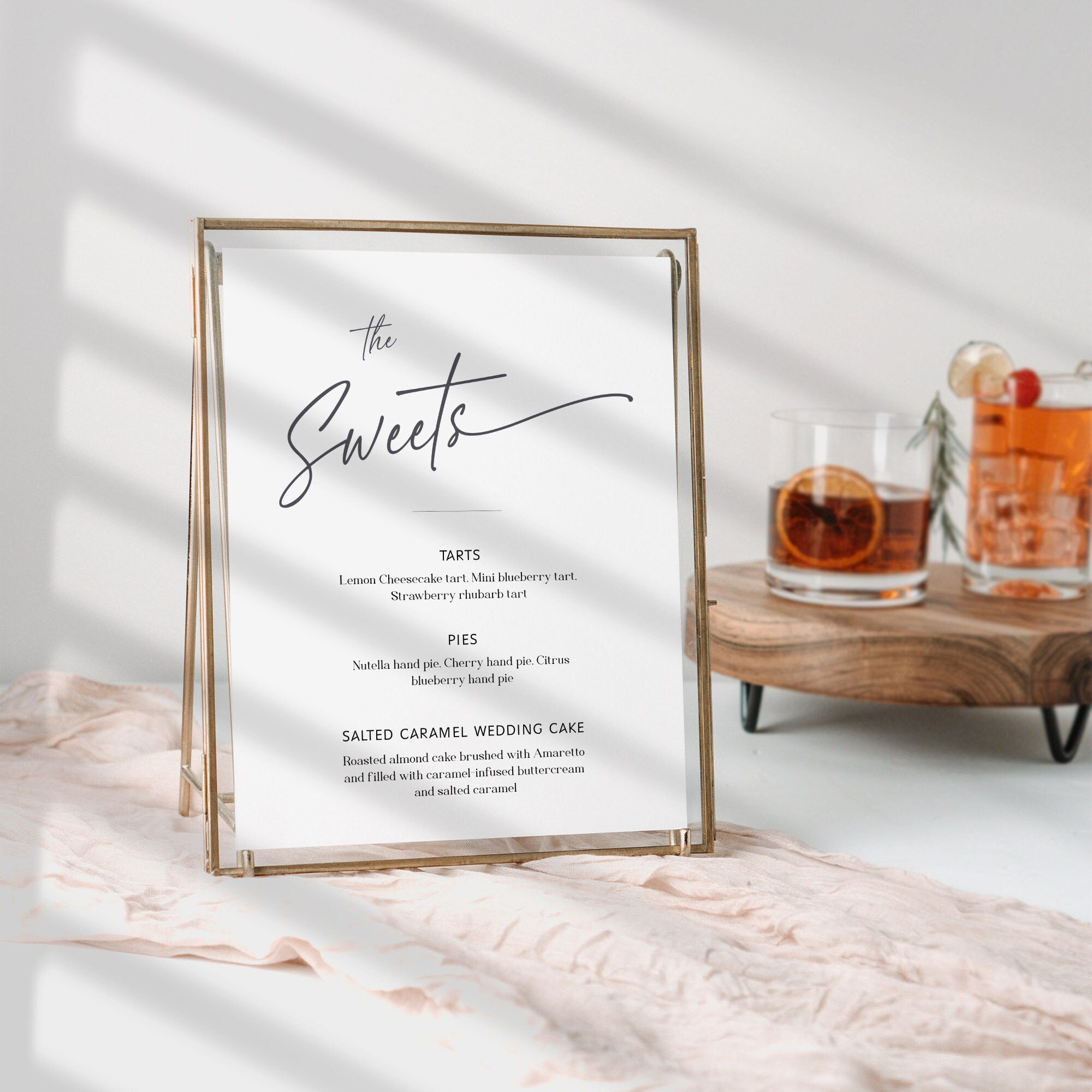 Wedding Dessert Sign Template, Sweets Dessert Sign, Printable Wedding ...