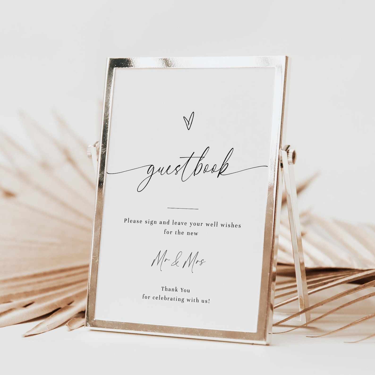Minimalist Wedding Guest Book Sign, Please Sign Our Guest Book ...