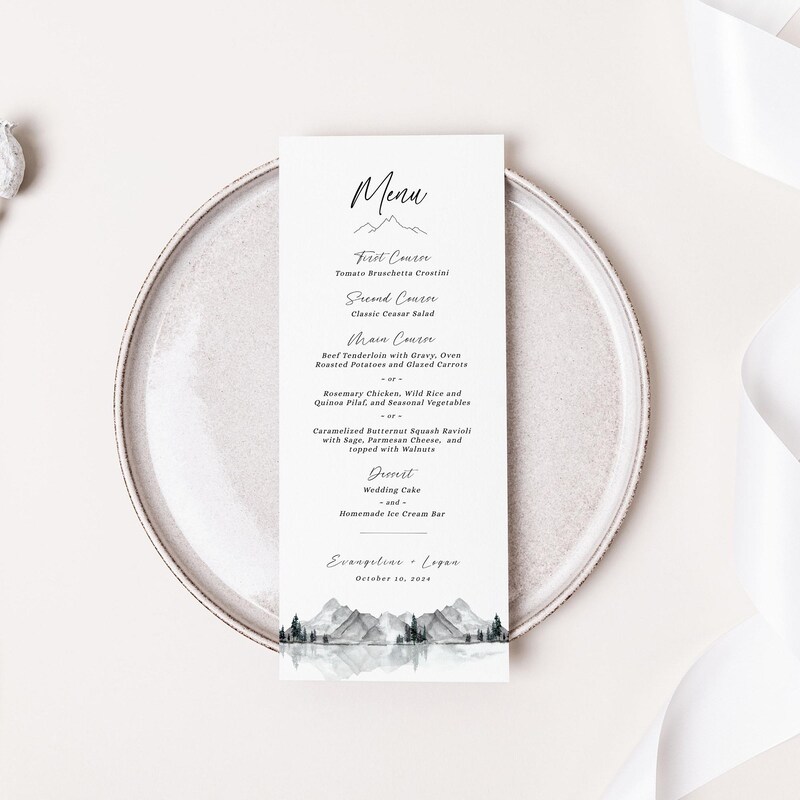 Rustic Menu - Etsy