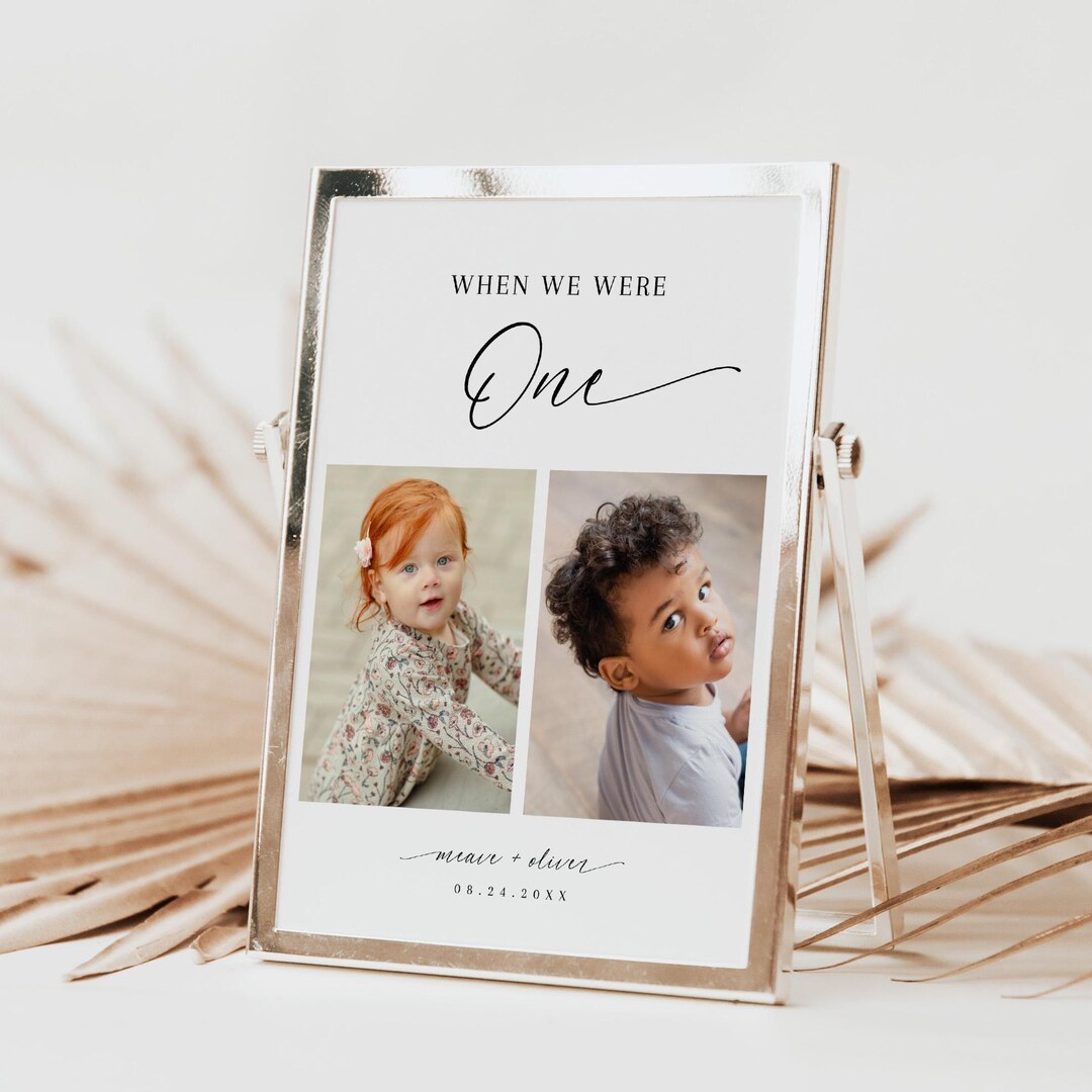 When We Were Age Photo Table Number Template, Photo Table Numbers ...