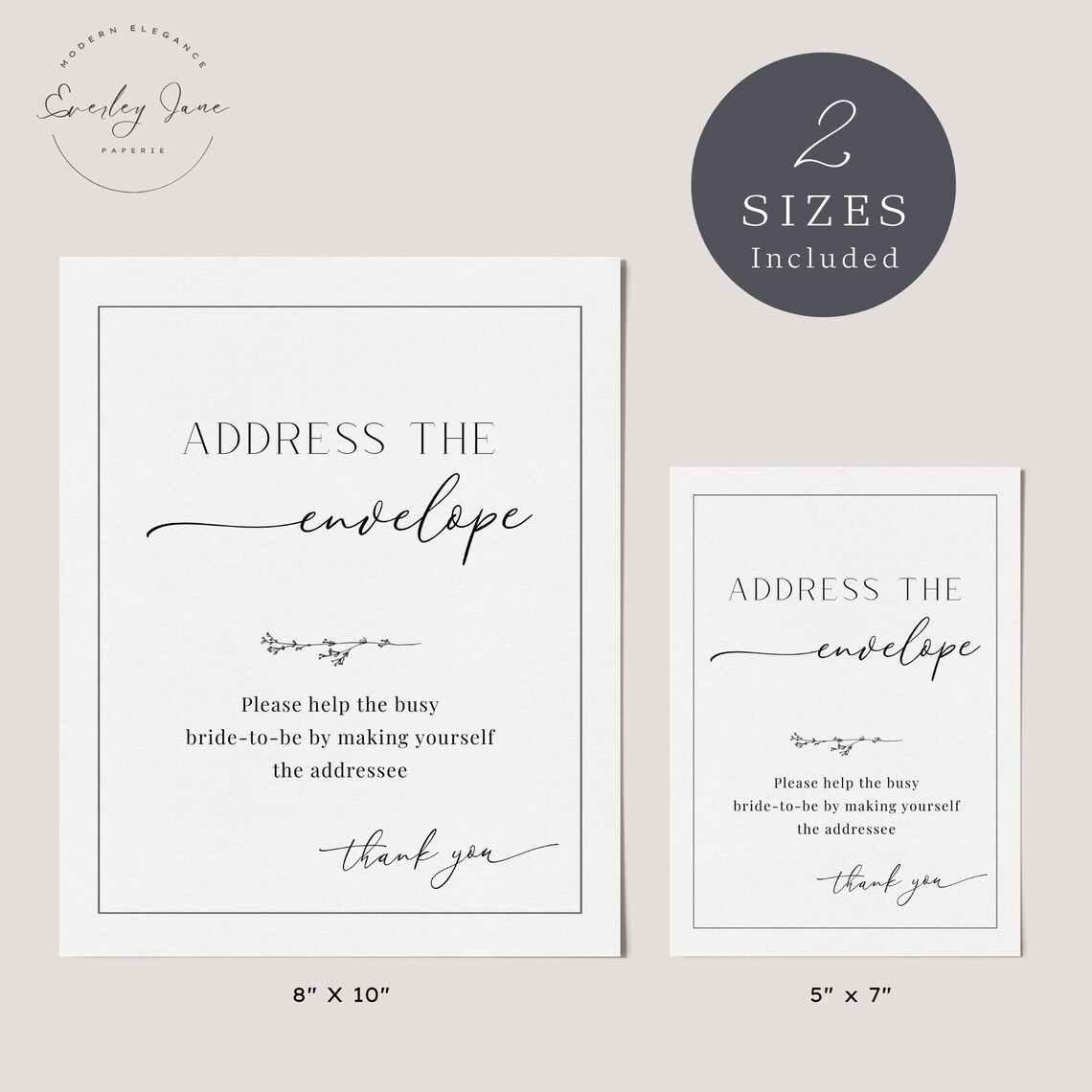 Address the Envelope Sign Bridal Shower, Minimalist Write Your Address ...