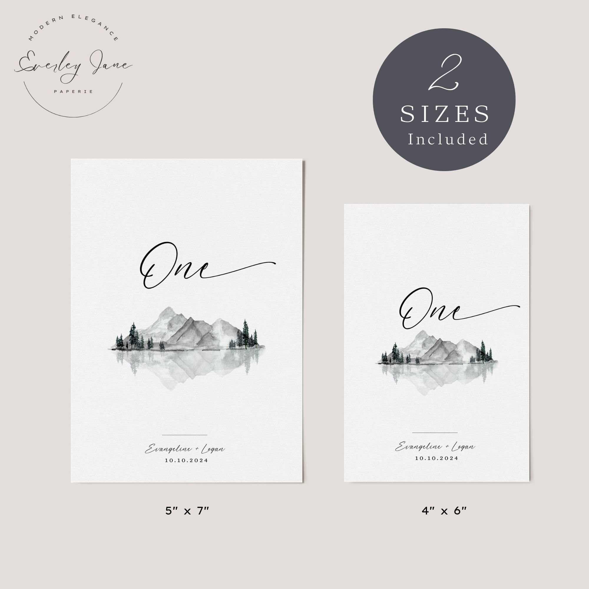 Rustic Wedding Table Numbers Printable Table Number Cards - Etsy