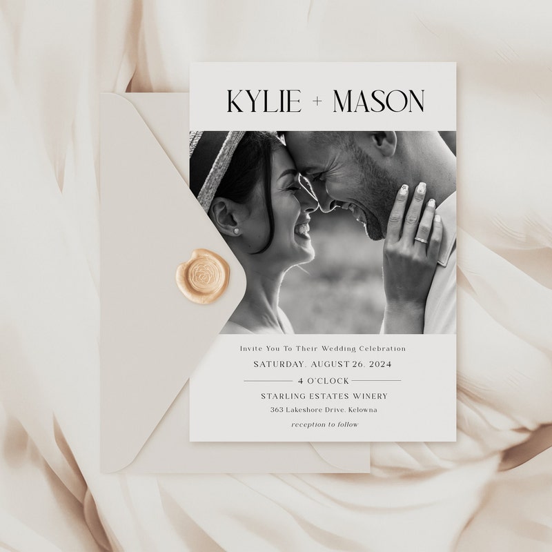 Simple Wedding Invitation - Etsy