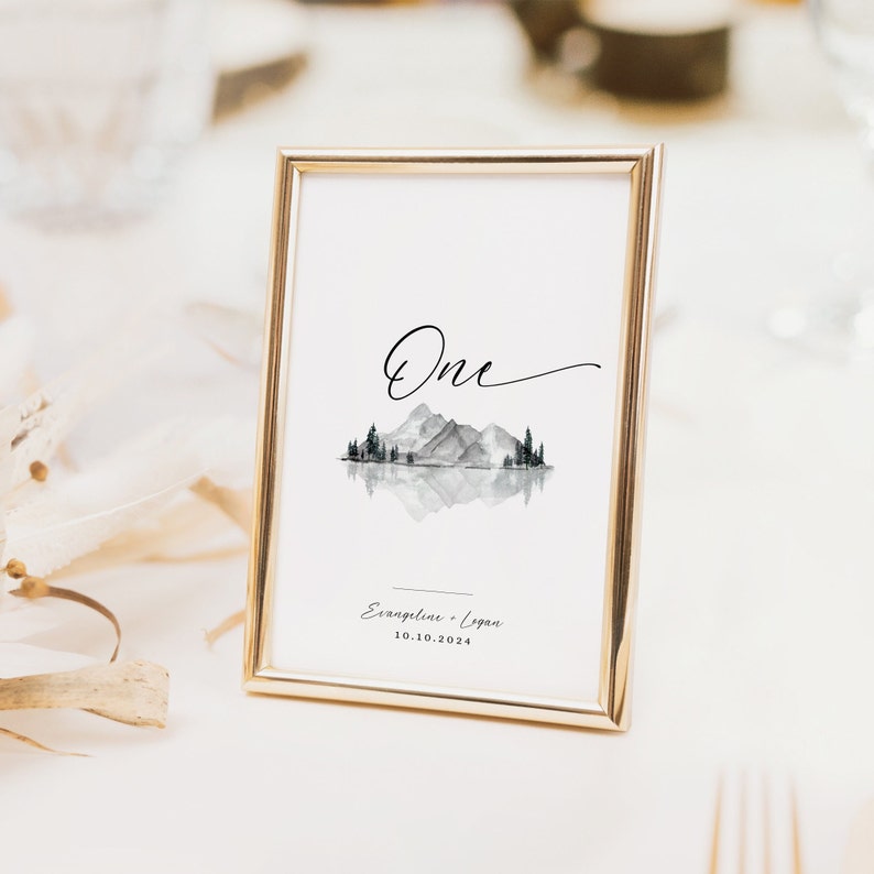 Rustic Wedding Table Numbers Printable Table Number Cards - Etsy