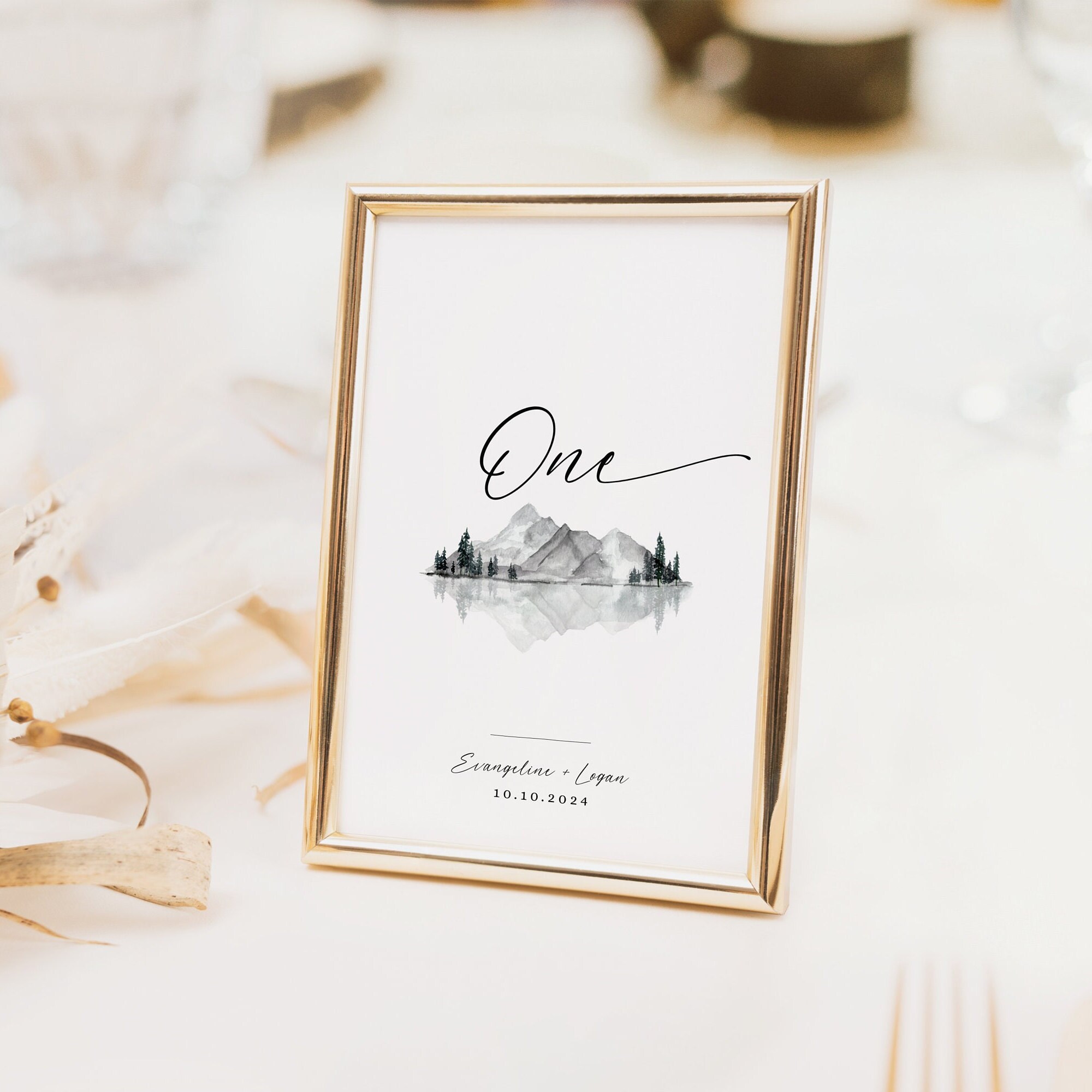 Rustic Wedding Table Numbers Printable Table Number Cards - Etsy