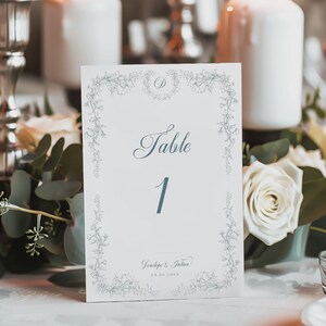 Vintage Floral Table Numbers, French Toile Wedding Table Numbers ...