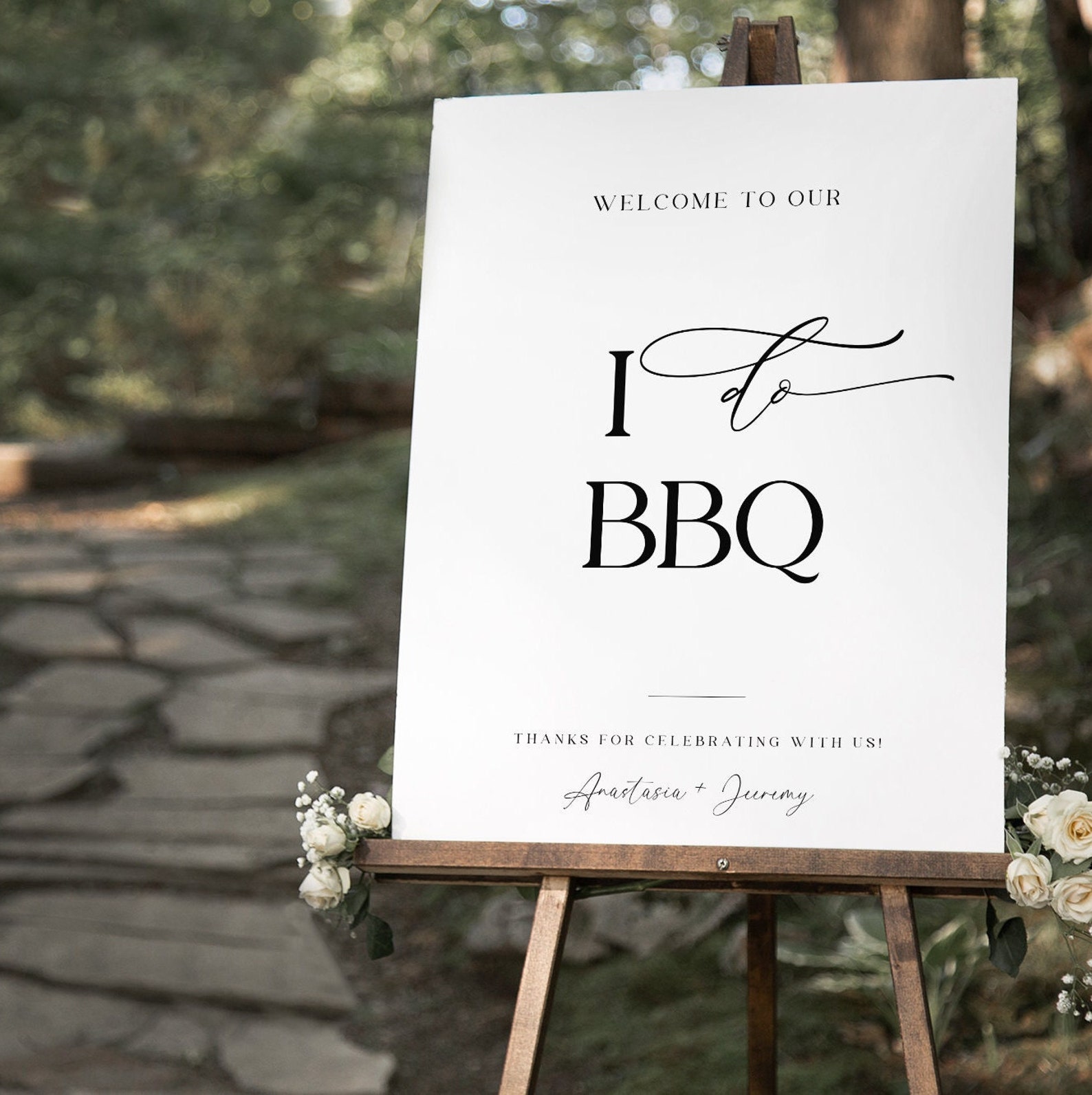 I Do BBQ Sign, I Do BBQ Decorations, Bbq Yard Sign, BBQ Engagement ...