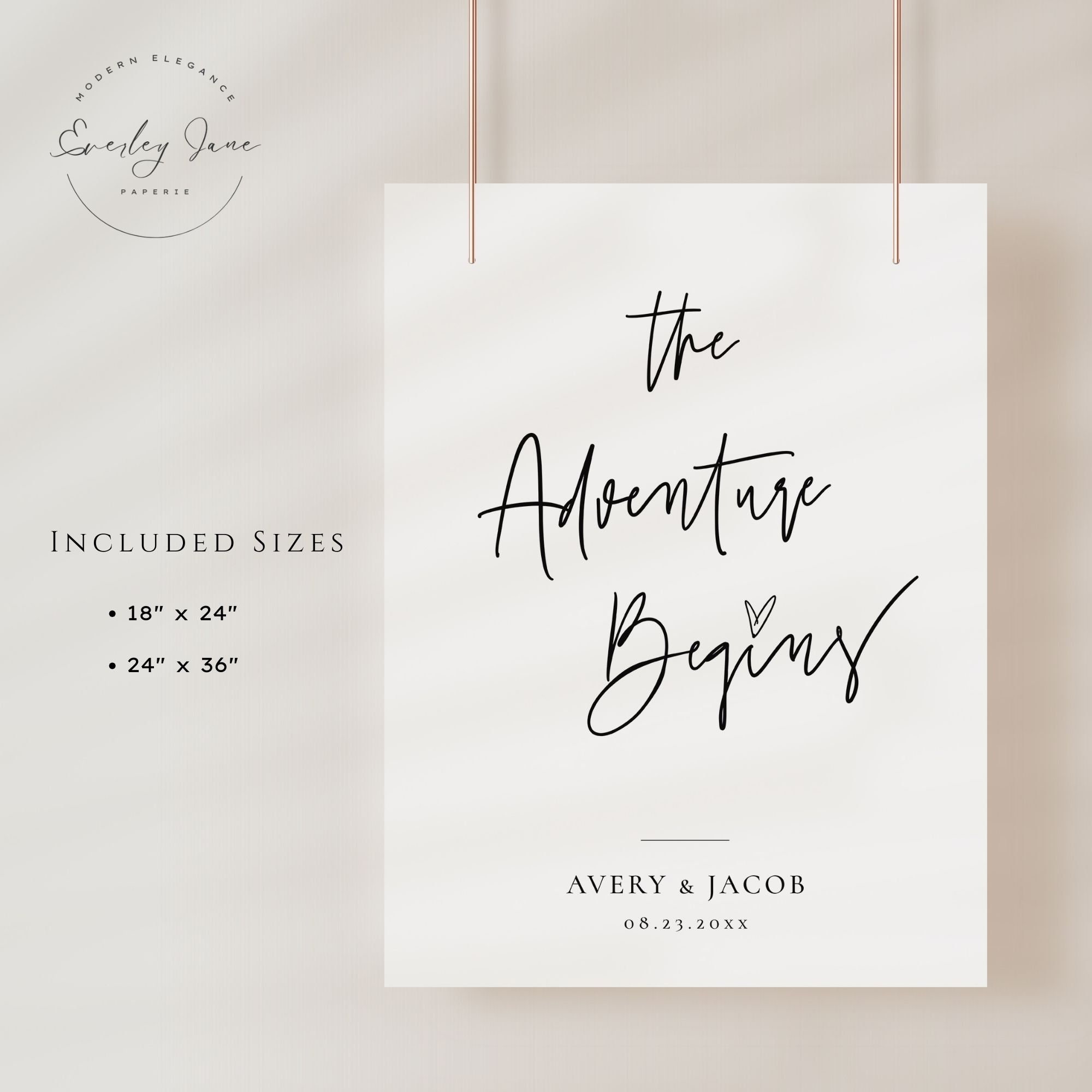 Let the Adventure Begin Welcome Sign, Adventure Wedding Welcome Sign ...