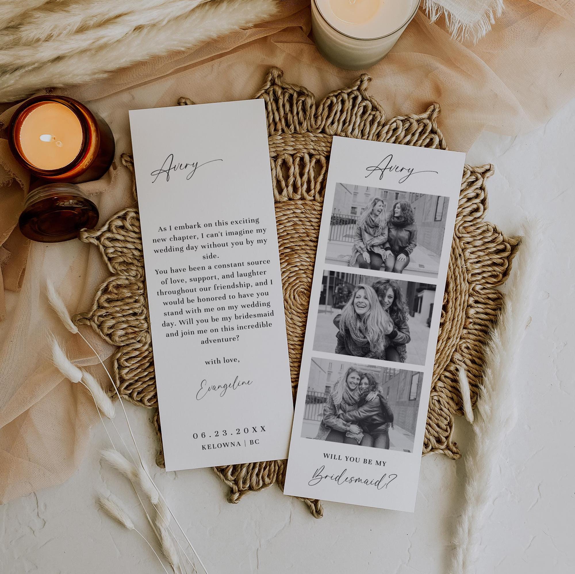 Bridesmaid Proposal Photo Strip, Will You Be My Bridesmaid Photo Strip ...