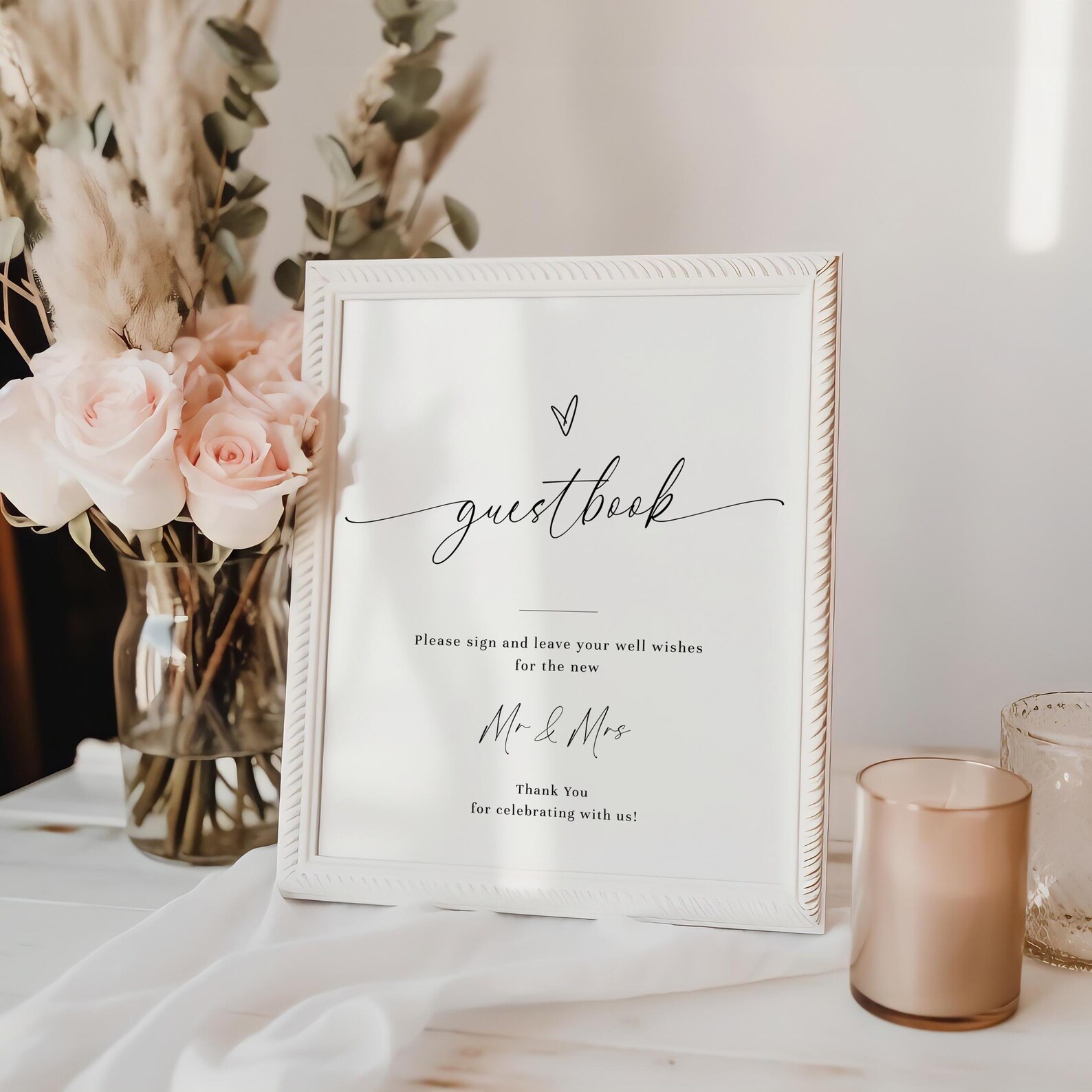 Minimalist Wedding Guest Book Sign, Please Sign Our Guest Book ...