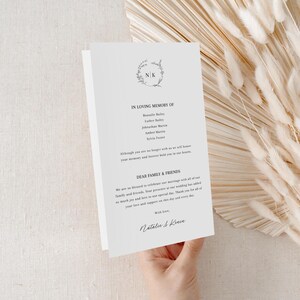 Church Wedding Program, Catholic Ceremony Program, Monogram Wedding Program, Folded Program ...
