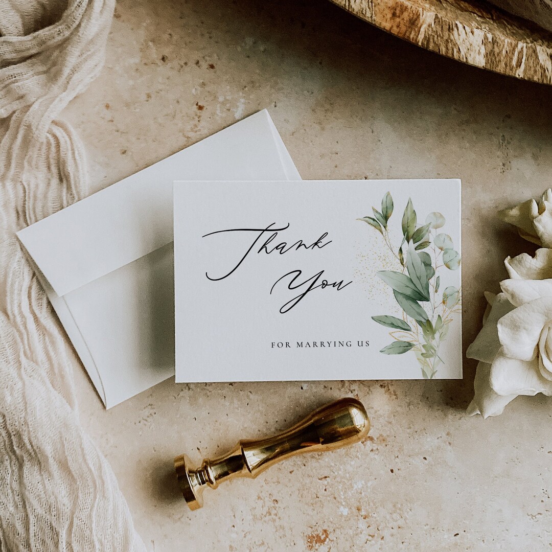 Wedding Thank You Cards for Vendors, Printable Vendor Thank You Card ...
