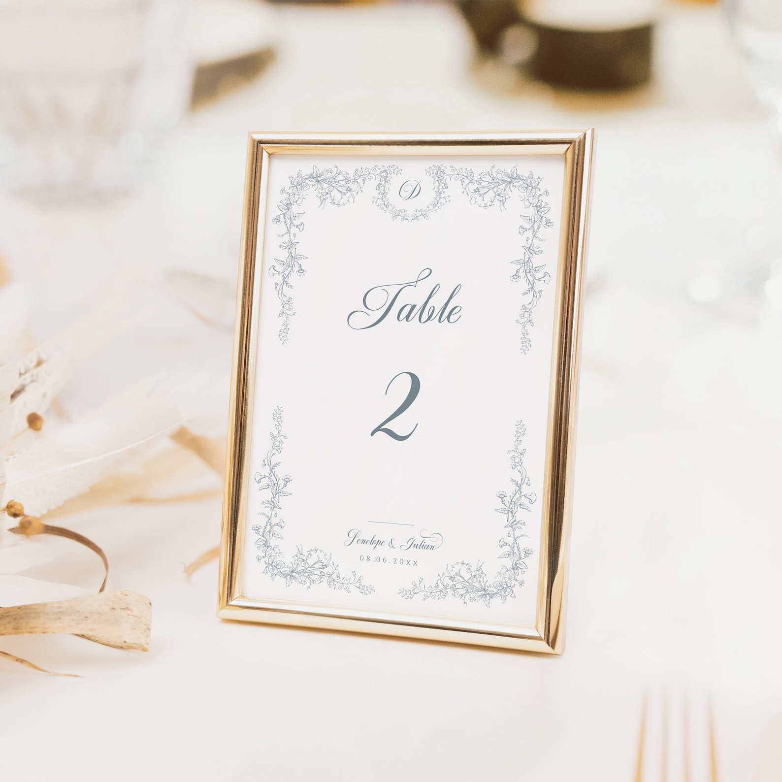 Vintage Floral Table Numbers, French Toile Wedding Table Numbers ...