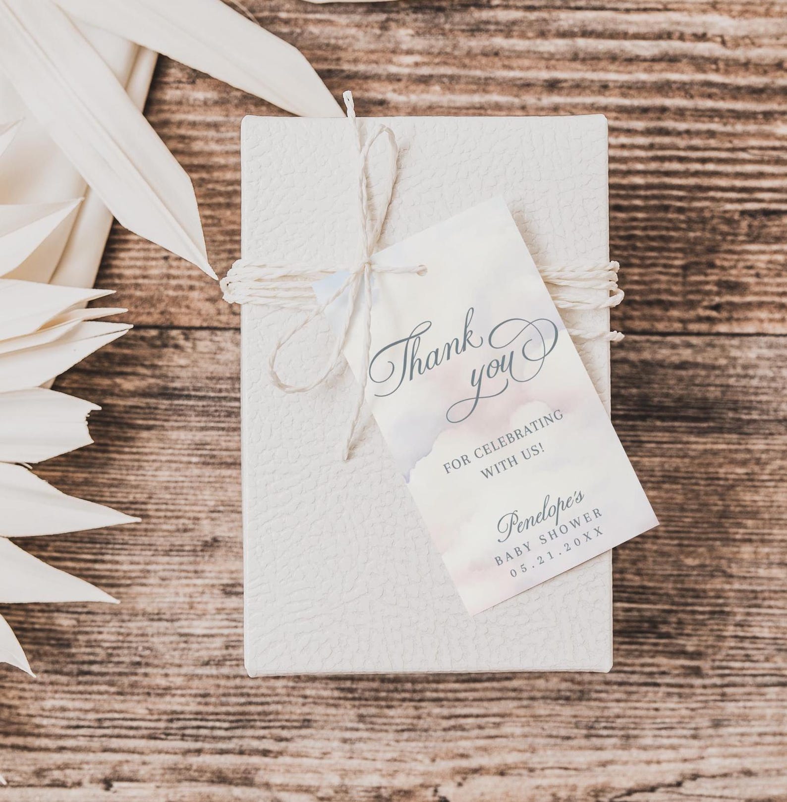 A Little Piece of Heaven Baby Shower Favor Tag, Heaven Sent Thank You ...