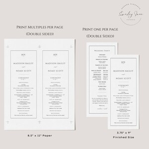 Christian Wedding Ceremony Program, Church Wedding Program Template ...