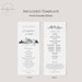 Rustic Wedding Program Template, Mountain Wedding Program, Order of Service, Ceremony Itinerary ...
