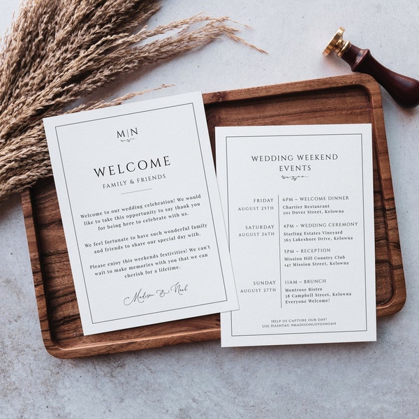 Wedding Welcome Note - Etsy