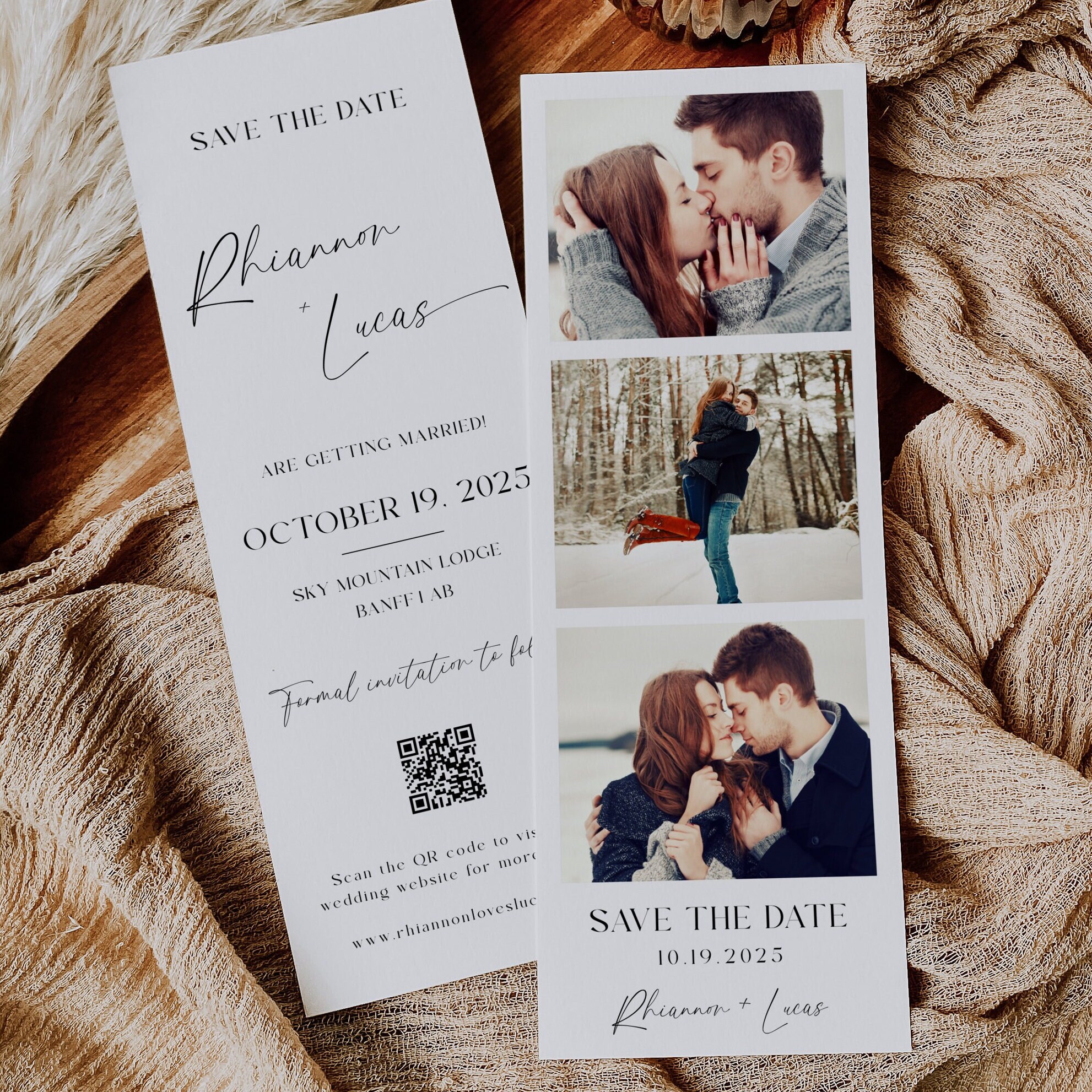 Save the Date Photo Strip, Save the Date Photo Booth Strip, Save the ...