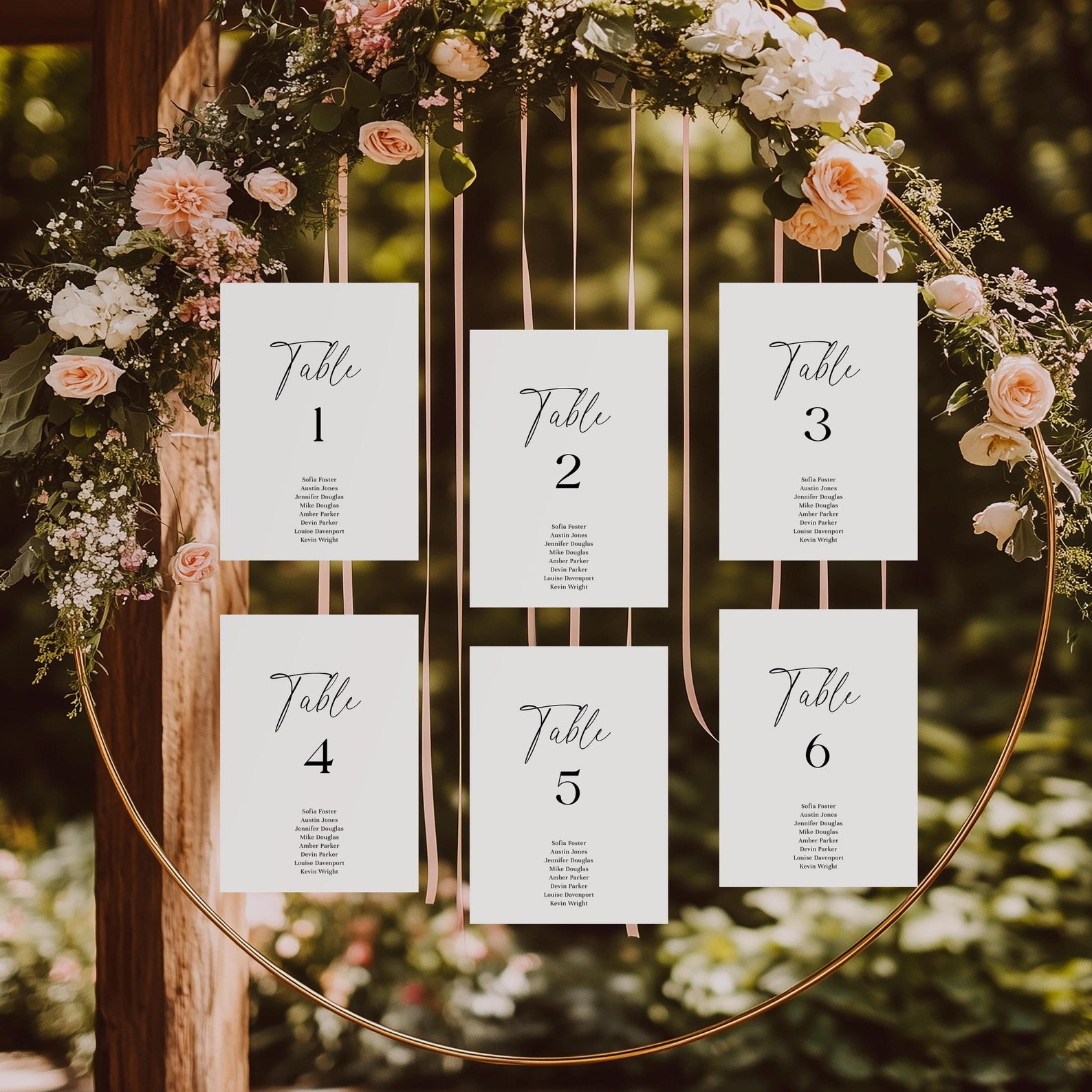 Minimalist Wedding Seating Chart Cards, Modern Seating Cards, Seating ...