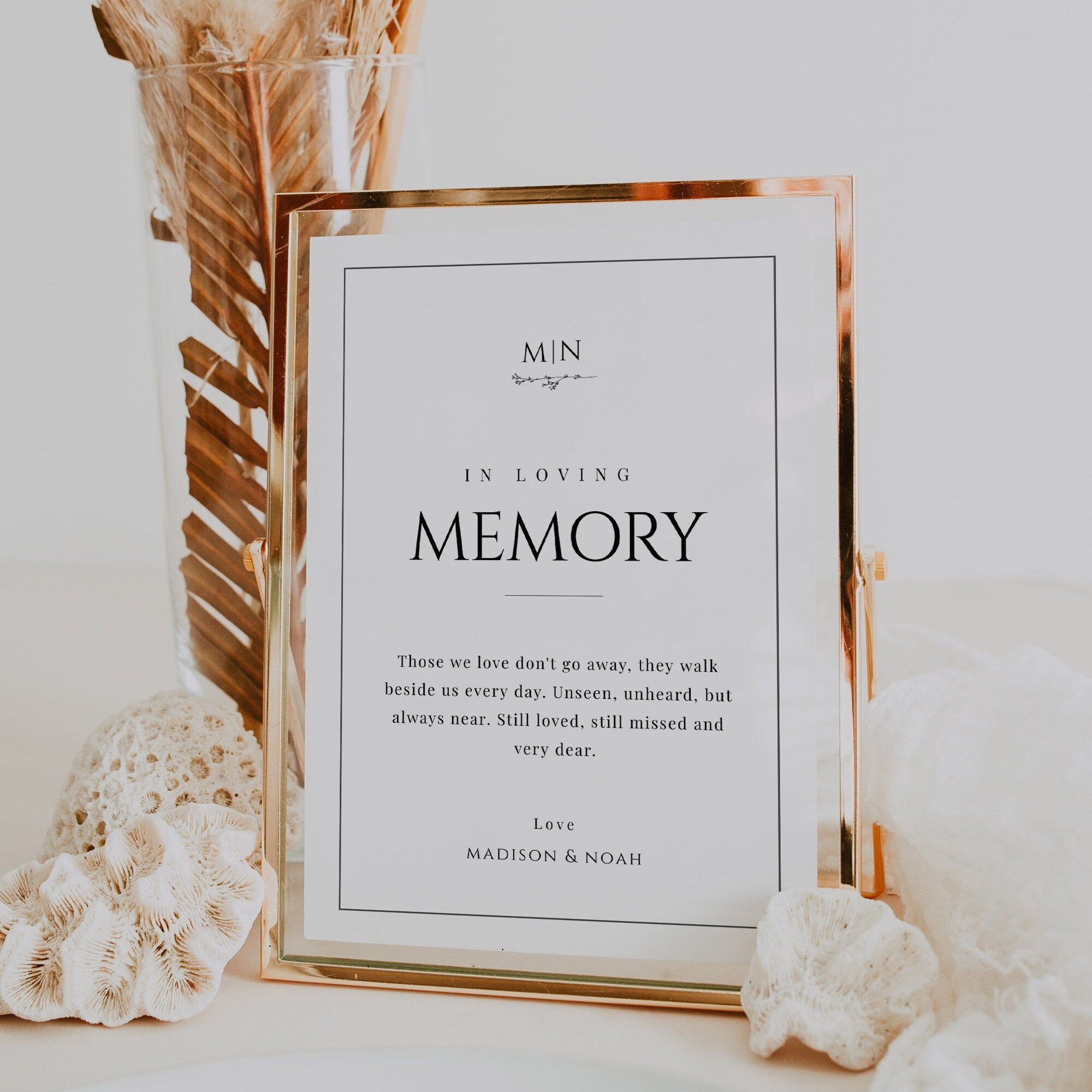 Classic Wedding Memorial Sign, Wedding Memory Sign, Printable Memory ...