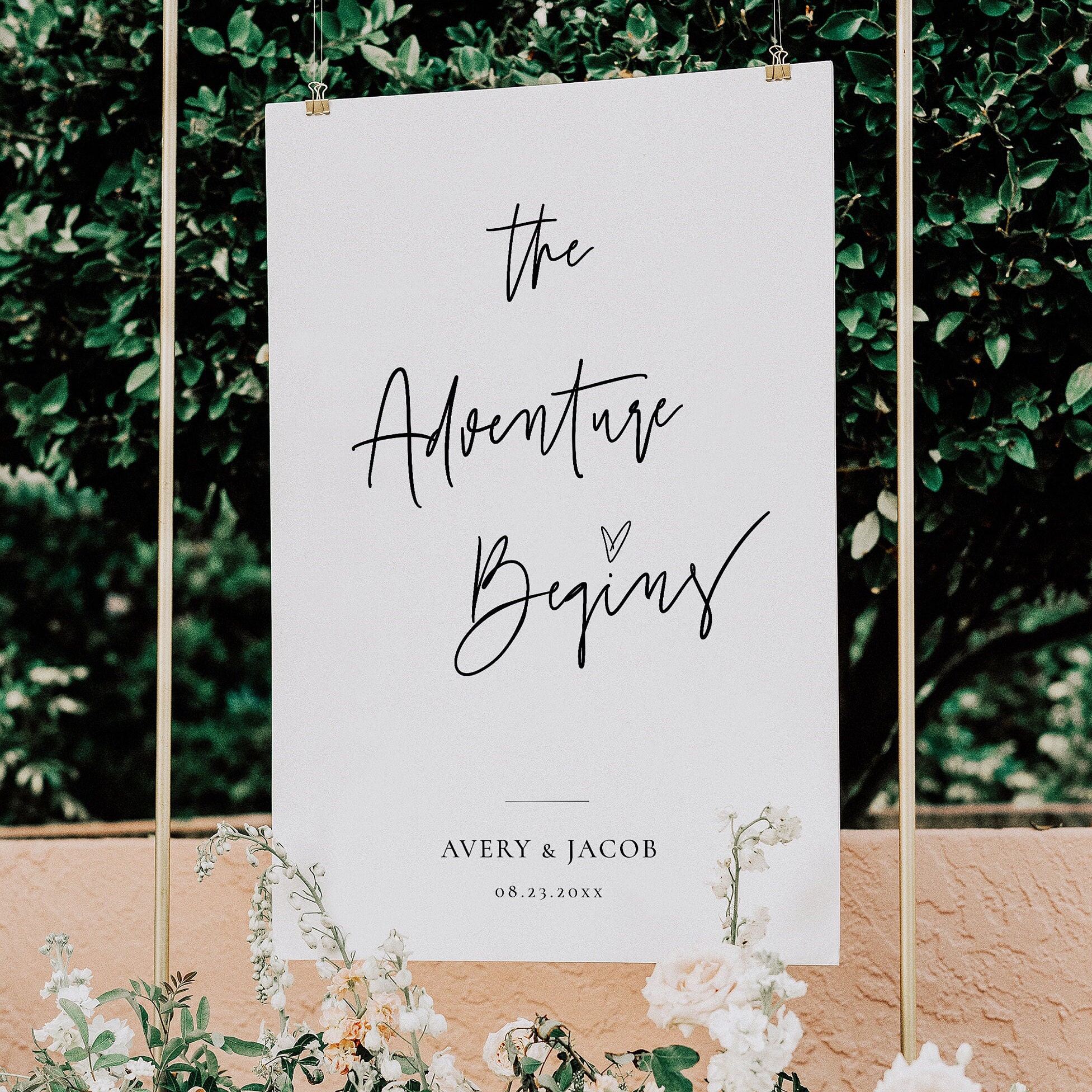 Let the Adventure Begin Welcome Sign, Adventure Wedding Welcome Sign ...