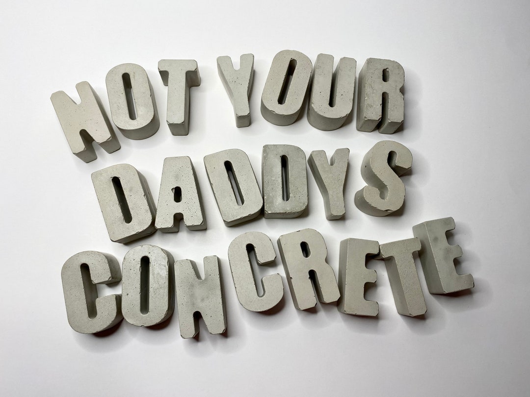 Cement Letters Alphabet Painting Concrete Letters Personalized Gift ...