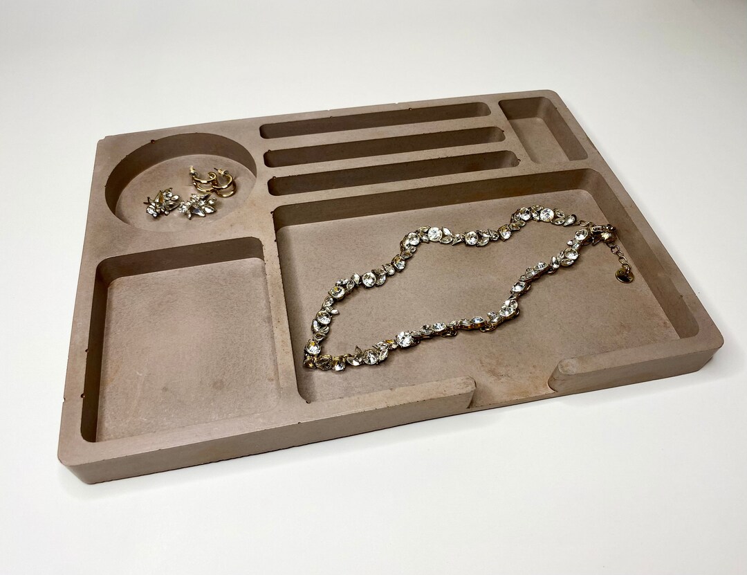 Concrete Makeup Tray Desk Organizer Rolling Tray Coffee - Etsy