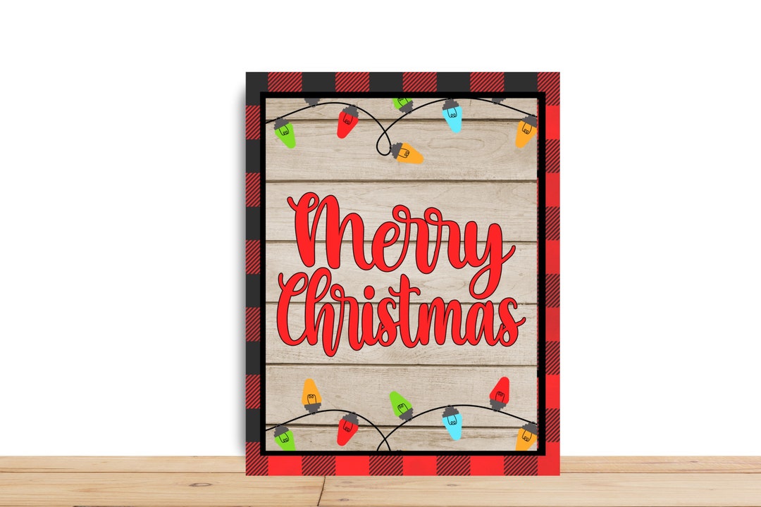 Christmas Wreath Sign, Merry Christmas Rectangle Metal Sign, Sign for ...
