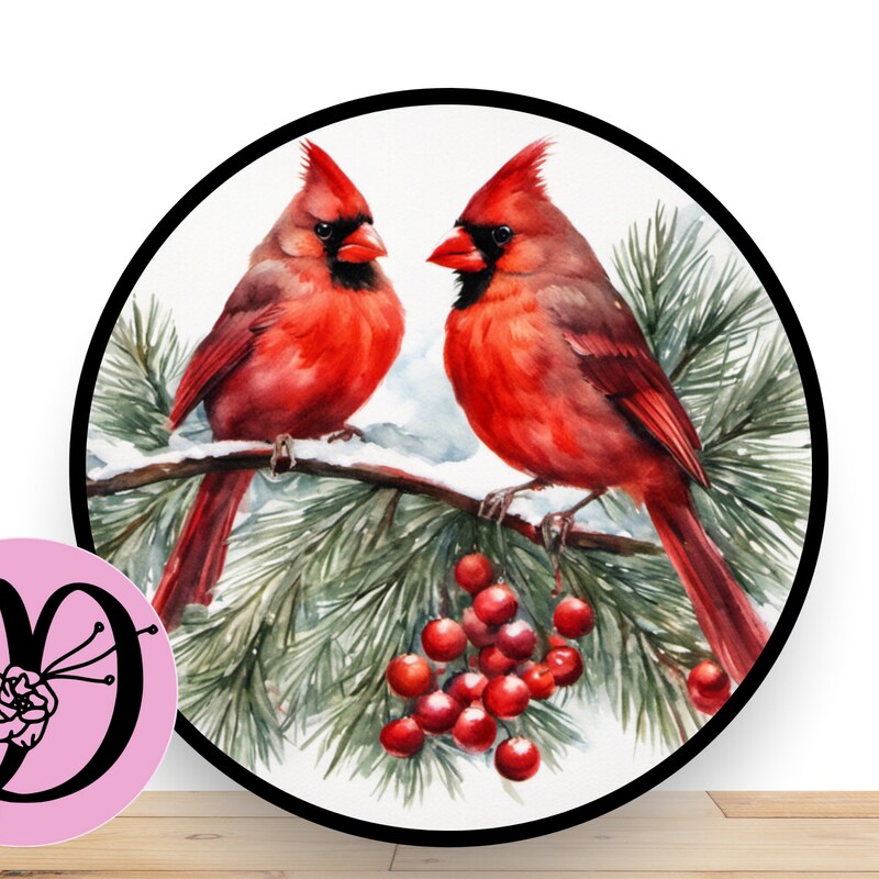 Cardinal Wreath - Etsy