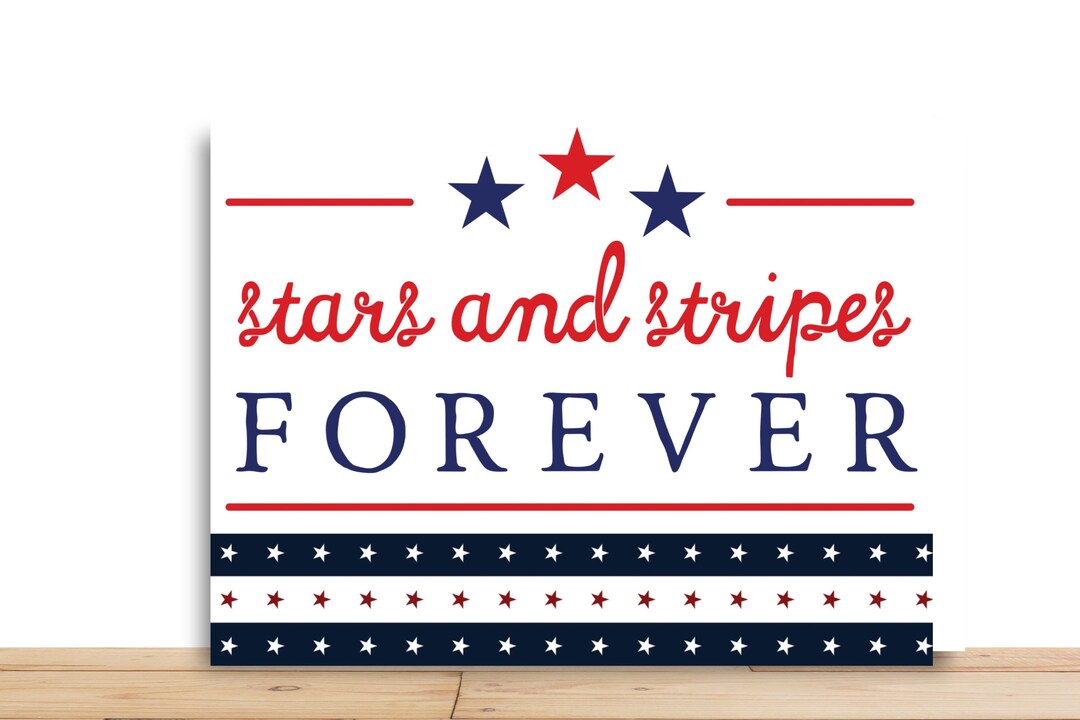 Patriotic Wreath Sign, Stars and Strips Forever Rectangle Metal Sign ...
