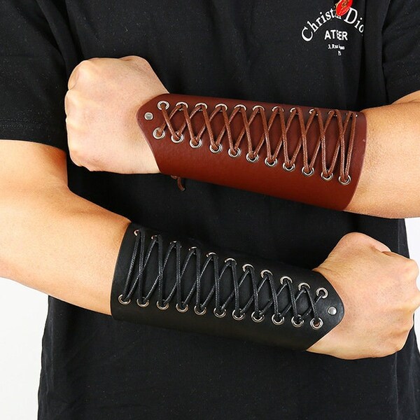 Leather Arm Cuff - Etsy