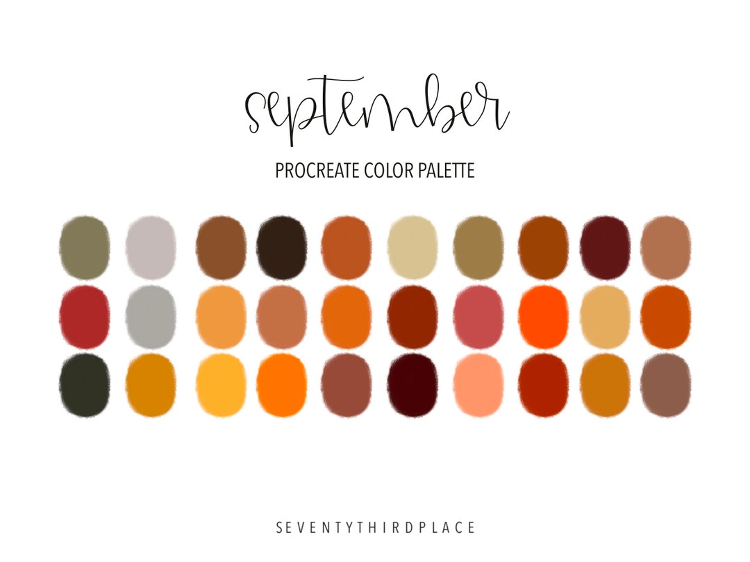 Procreate Color Palette | September - Etsy