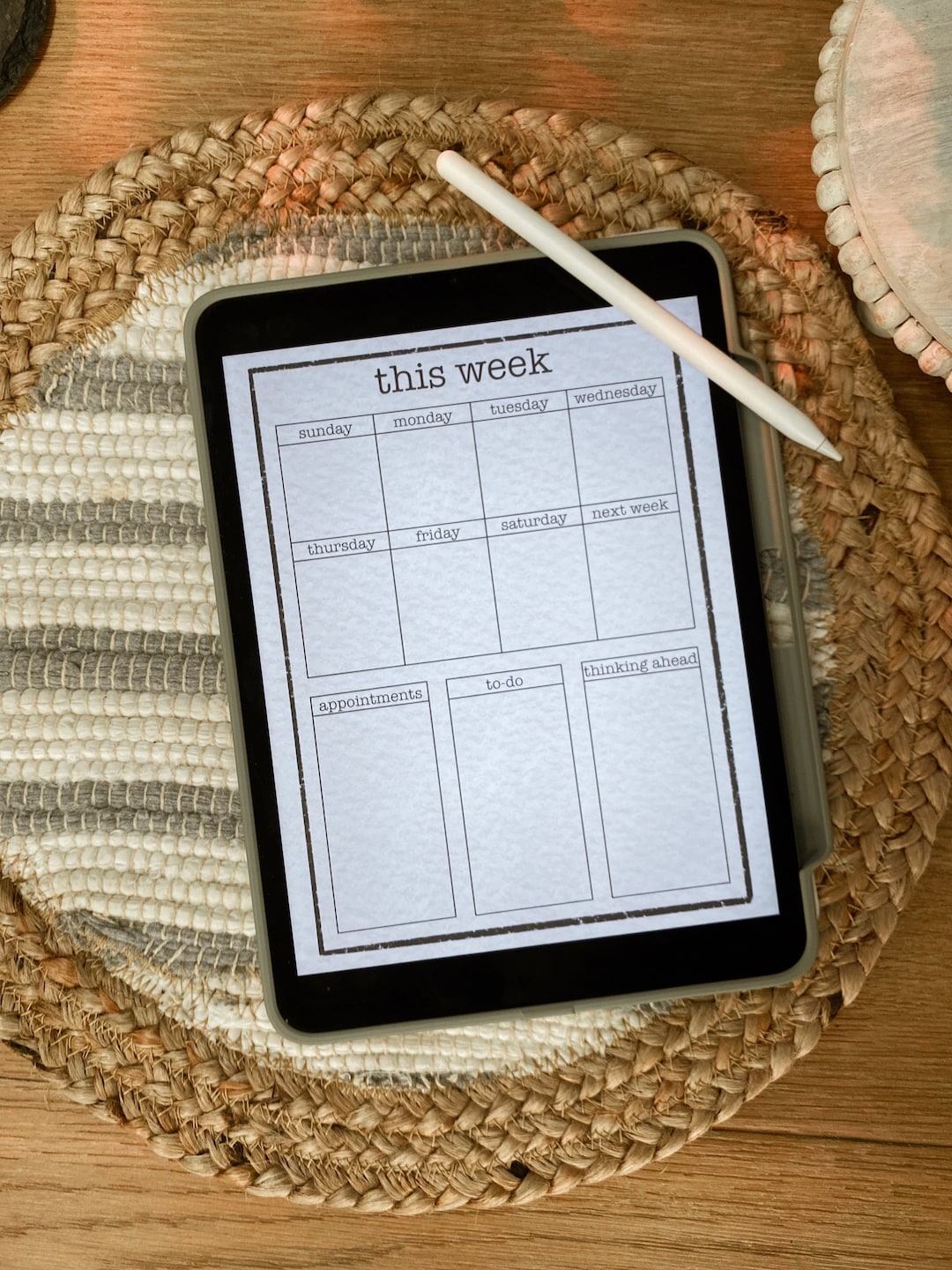 Weekly Calendar | Digital Download | Procreate Calendar - Etsy
