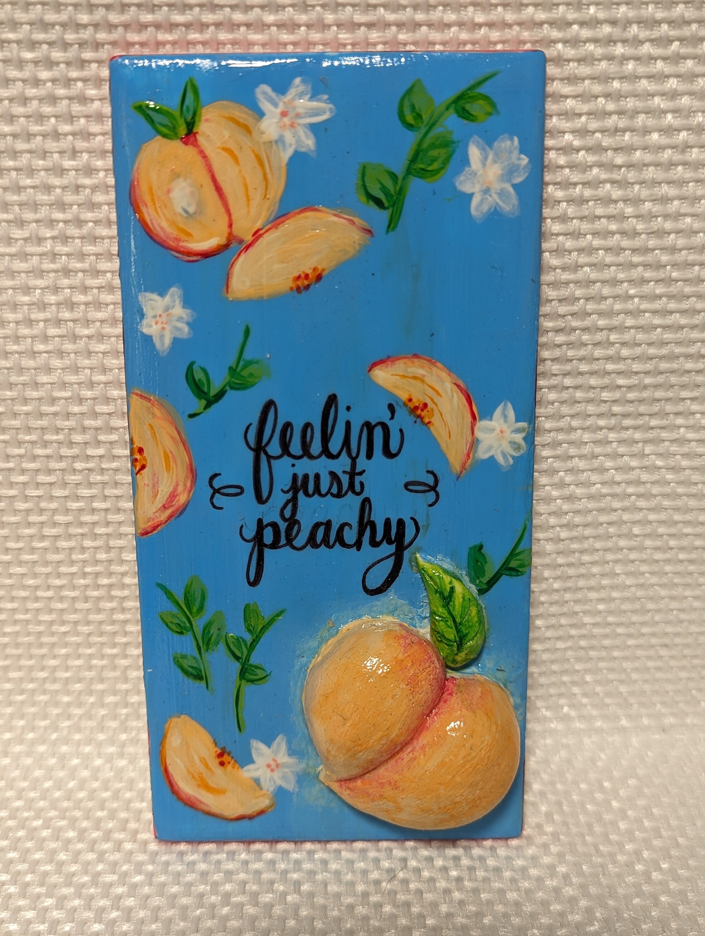 Hand Painted 3D Peaches Tile Wall / Fridge Art Unique Gift - Etsy