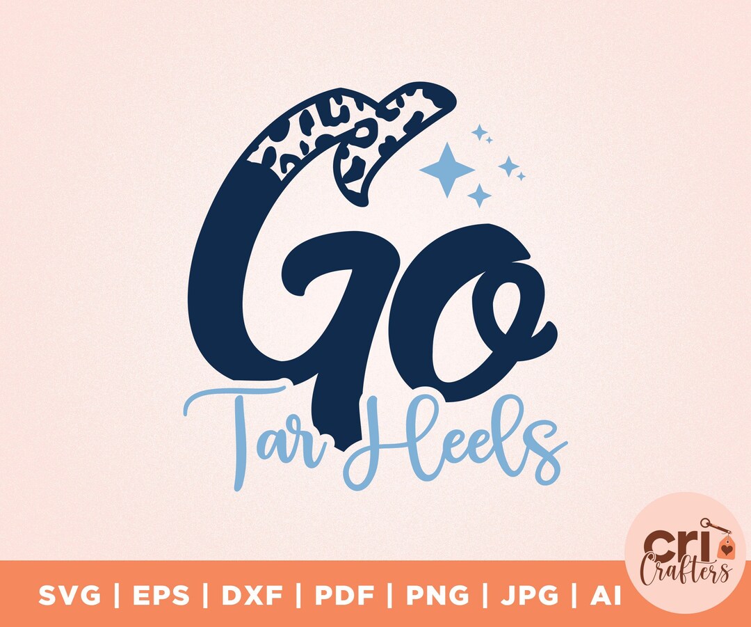 Go Tar Heels Svg Tar Heels Football Svg Football Svg Sports - Etsy